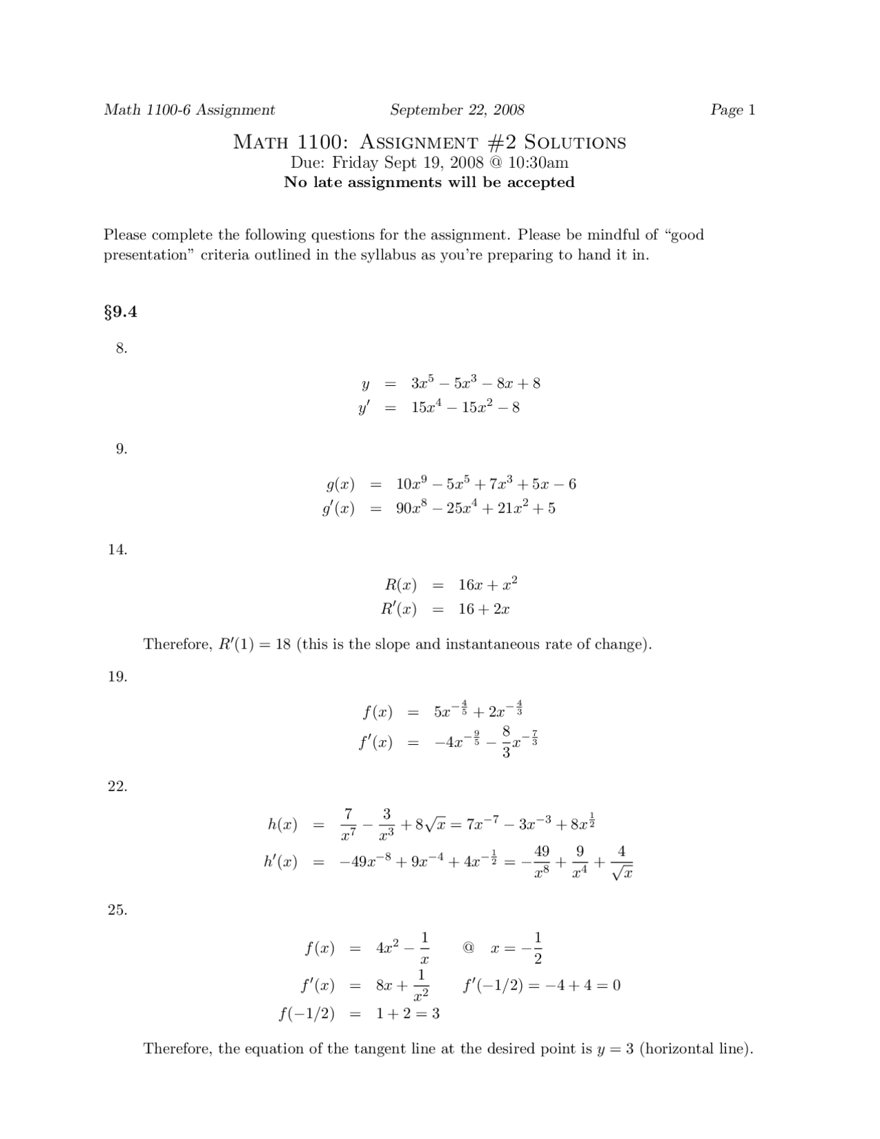 Quantitative Analysis - Assignment 2 Solutions | MATH 1100 | Assignments Quantitative Techniques ...
