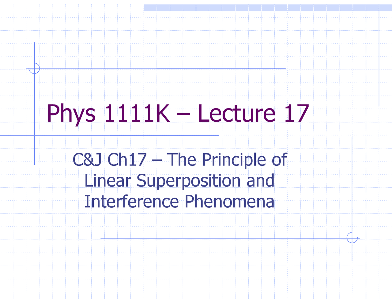 The Principle of Linear Superposition and Interference Phenomena | PHYS ...