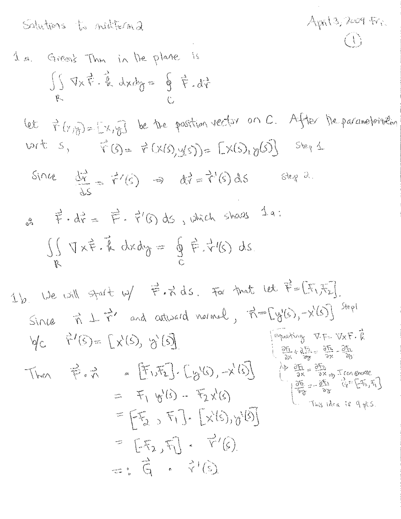 Solution To Midterm Exam For Mathematical Method In Engineers Math