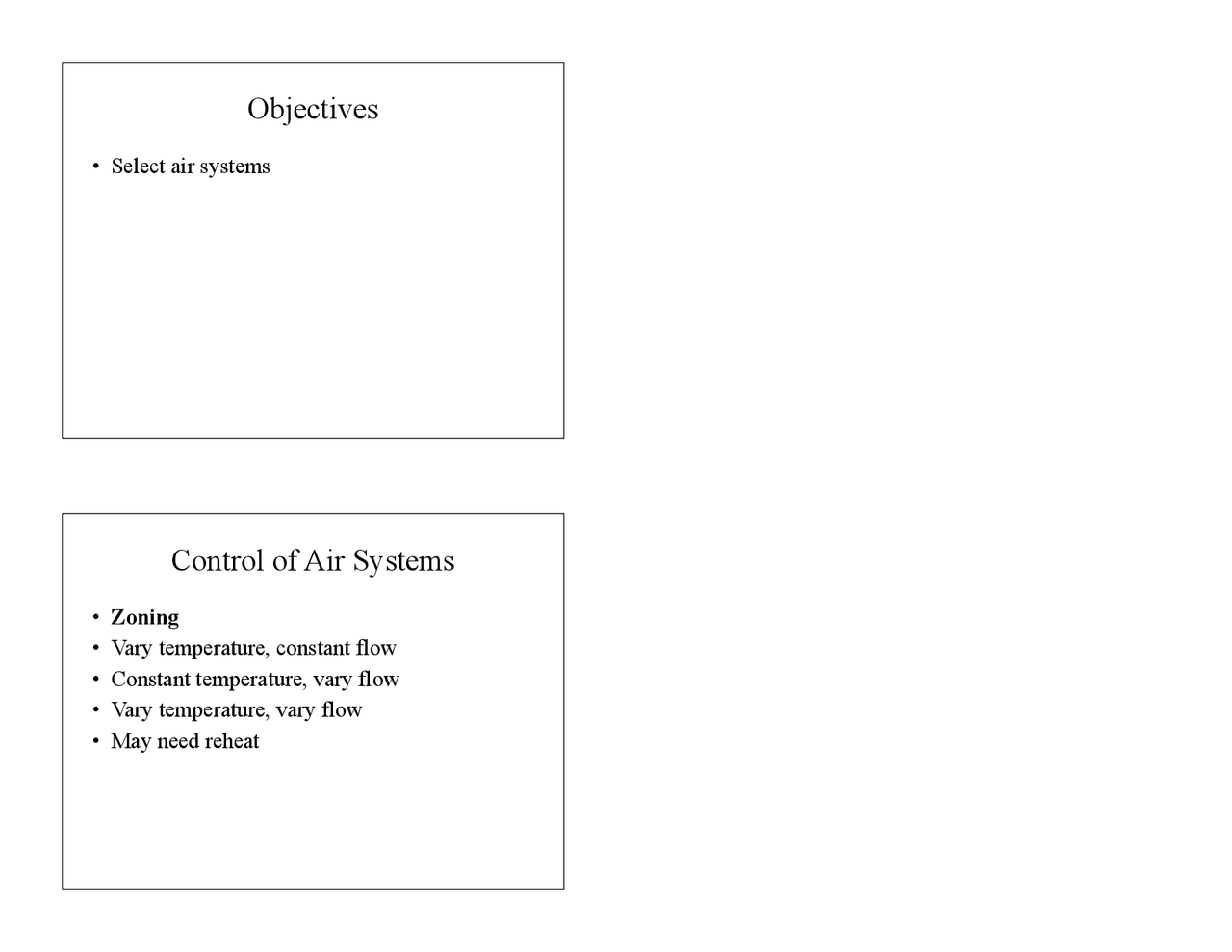 Select Air Systems - Lecture Slides | ARE 346N - Docsity