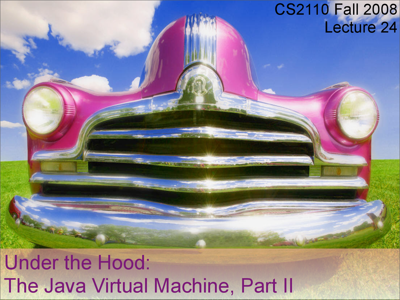 The Java Virtual Machine Quiz 3 Cs 2110 Docsity
