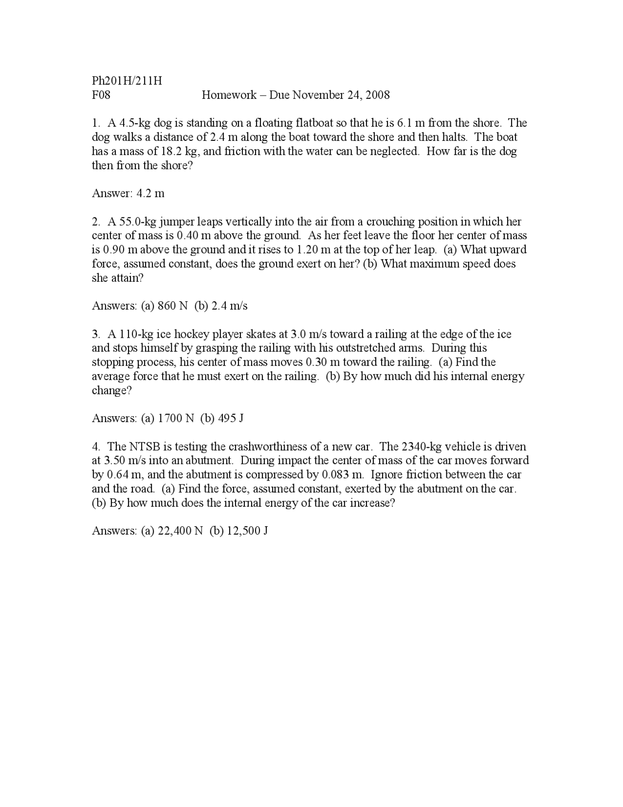 Homework 20 With Solutions General Physics Ph 201 Docsity