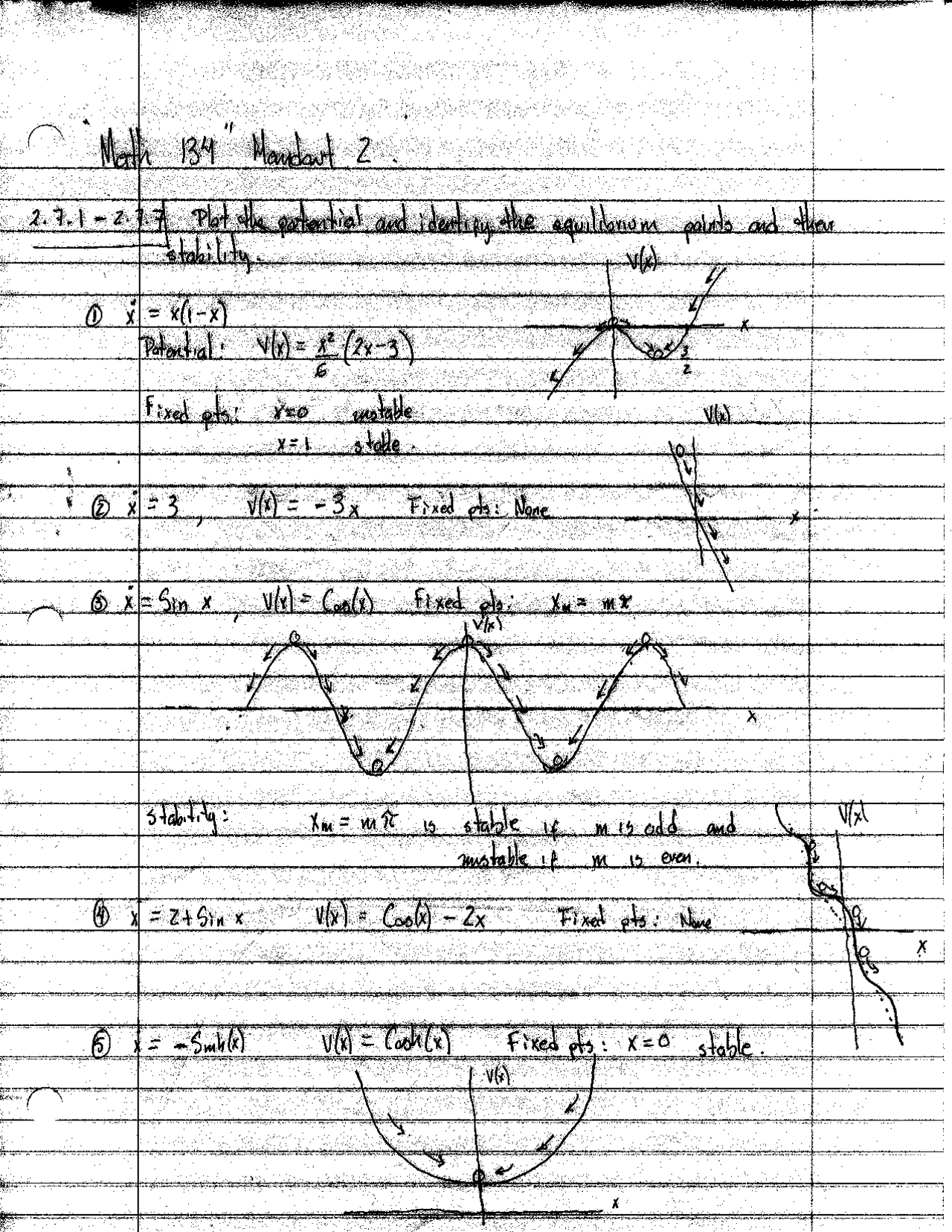 Handout Notes On Systems Differential Equations Math 0134 Docsity