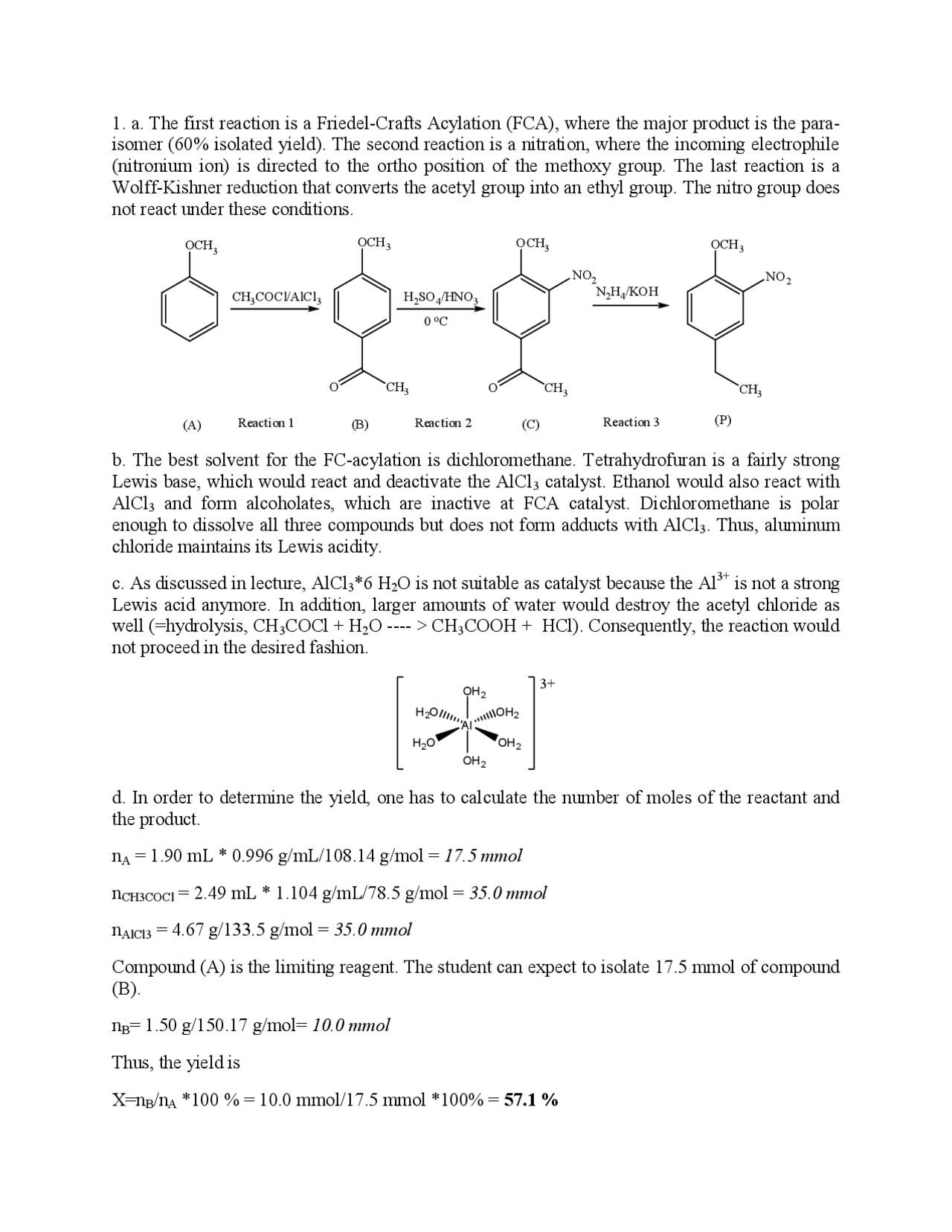 Sample Homework Organic Chemistry Laboratory Ii Chem 30cl Docsity
