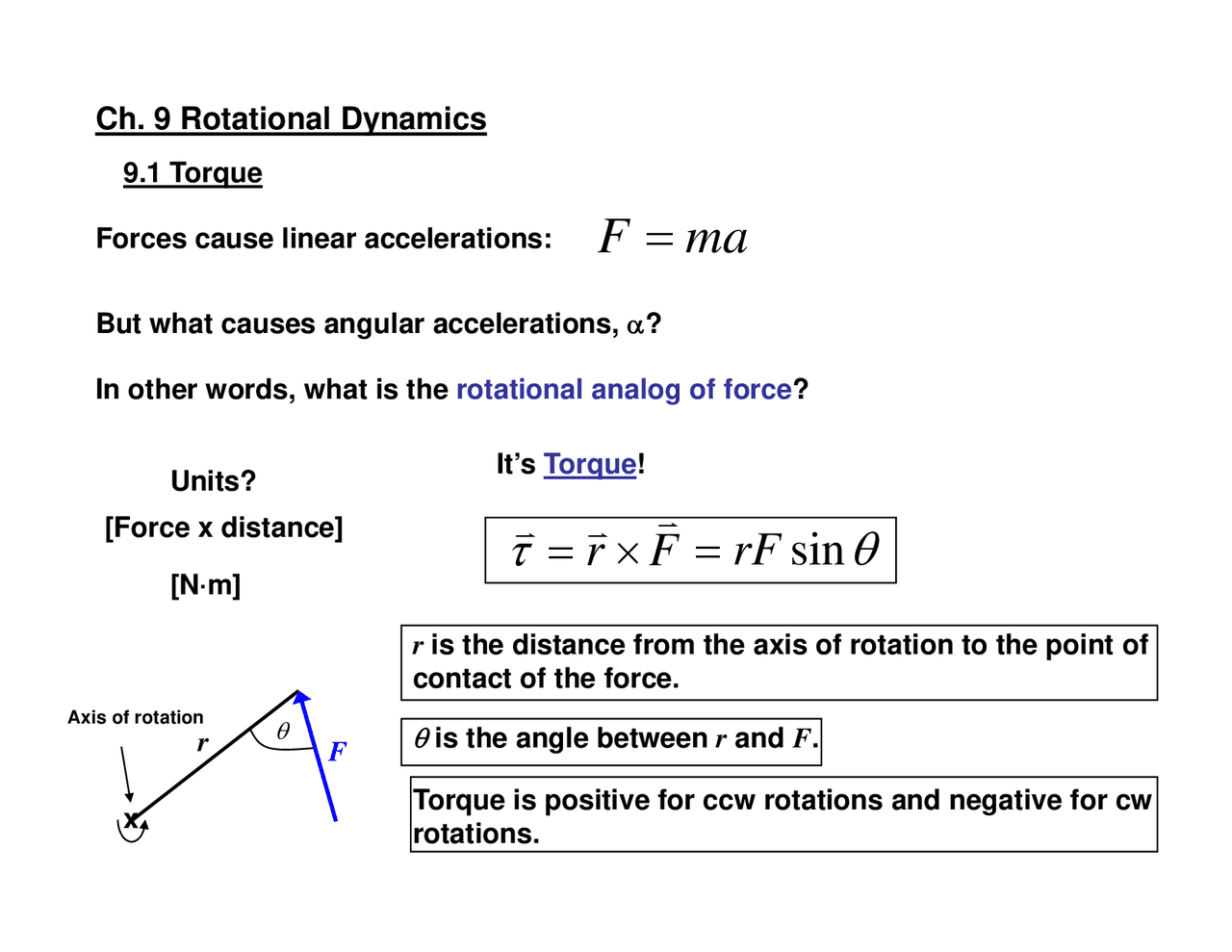 Lecture Notes On Rotational Dynamics General Physics Phys 2001