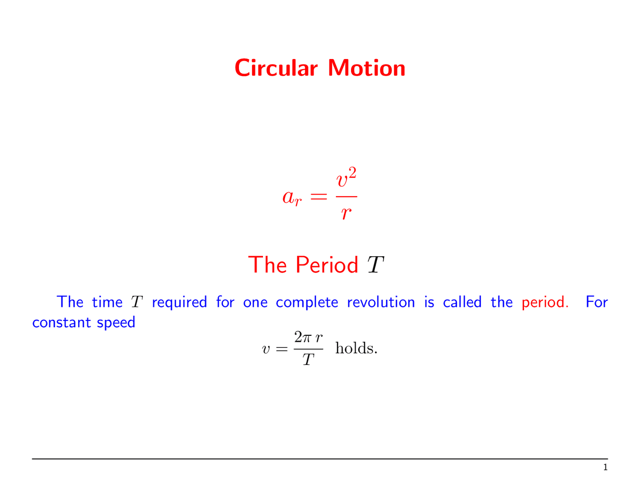 Circular Motion, Angular Velocity, Surface of Rotating Water | PHY 2048 - Docsity