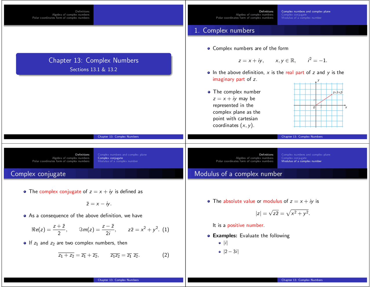 Complex Number in Mathematical Analysis for Engineers - Lecture Slides ...