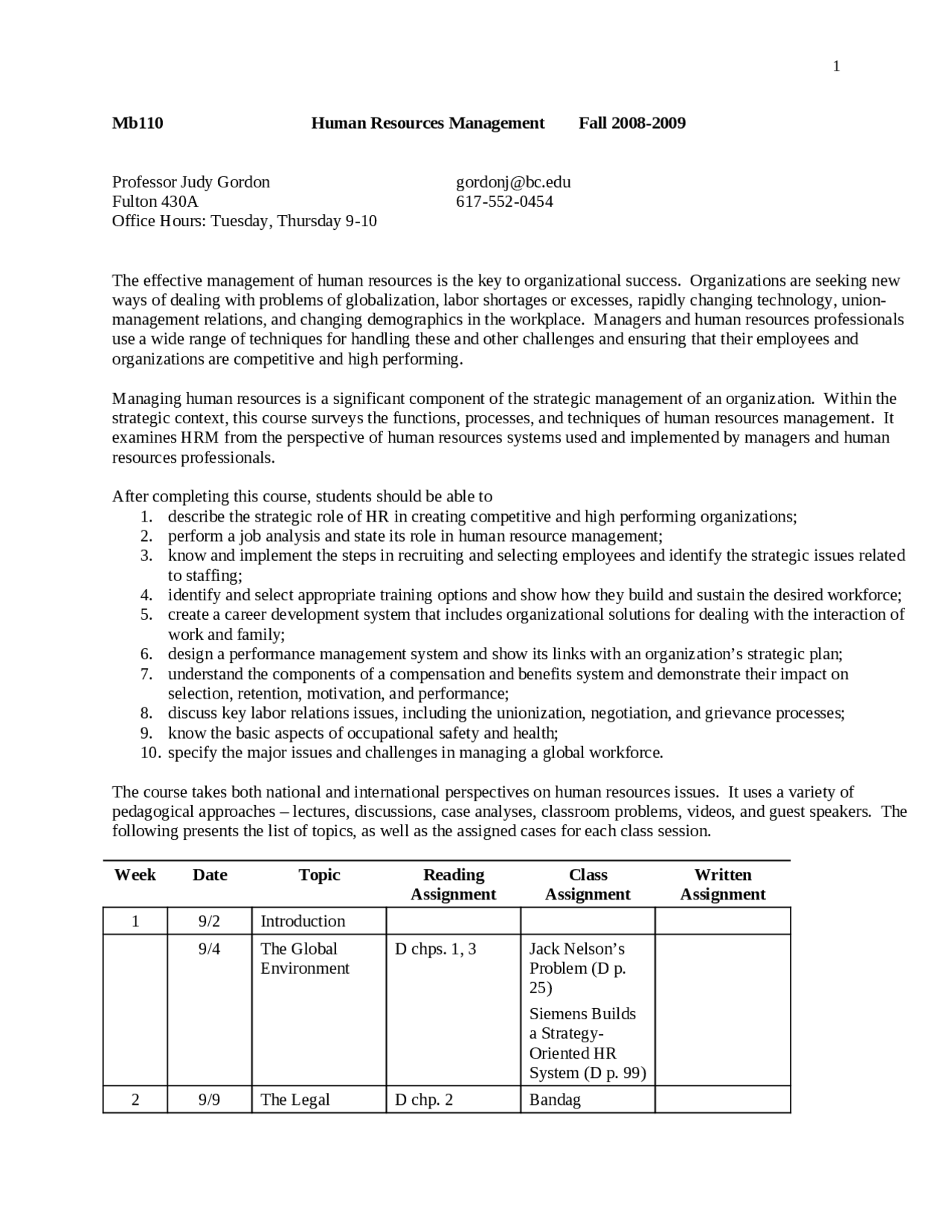 An Introduction to Human Resources Management - Assignment 2 | MB 110 ...