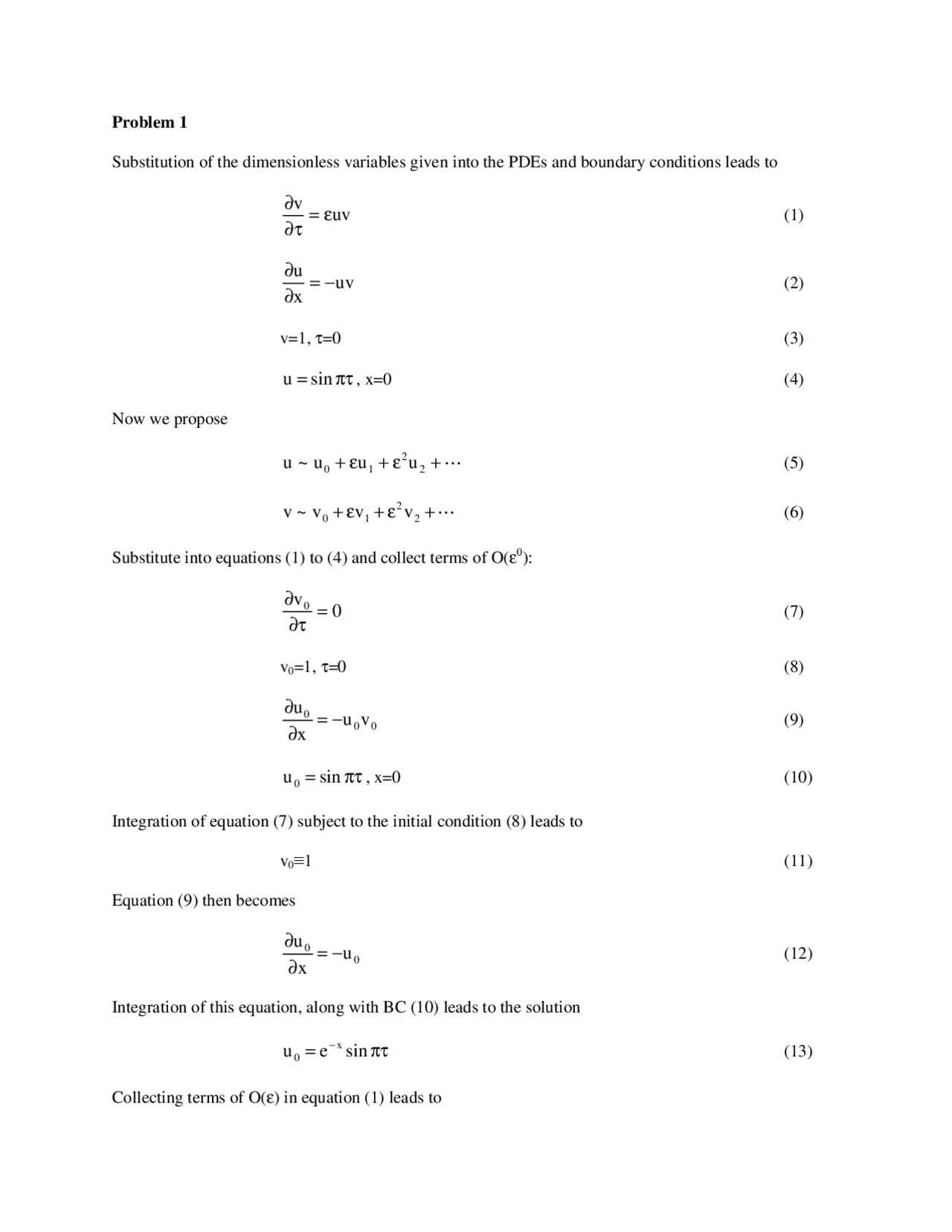 Problems With Solutions For Advanced Chemical Engineering Analysis