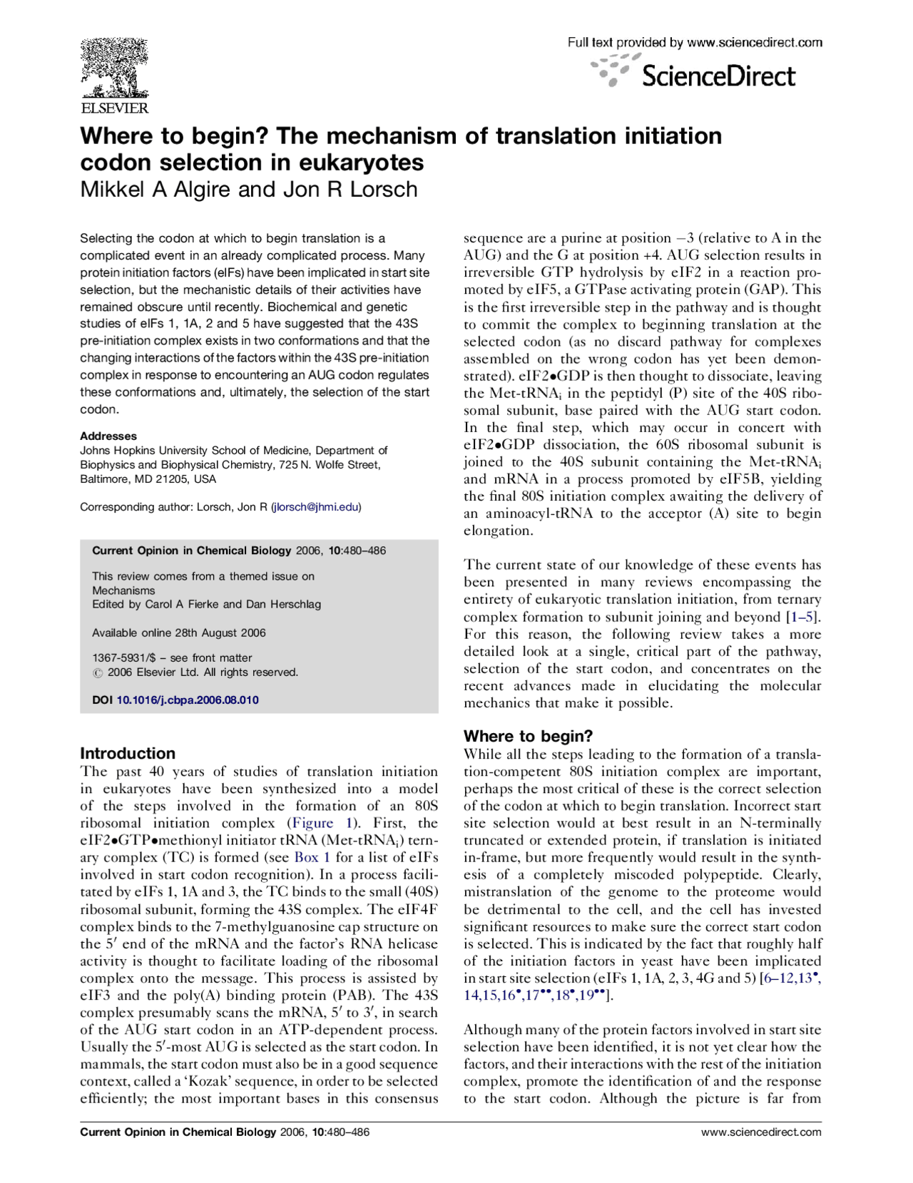 Notes on Translation, Initiation Mechanism in Eukaryotes - Photo Edit ...