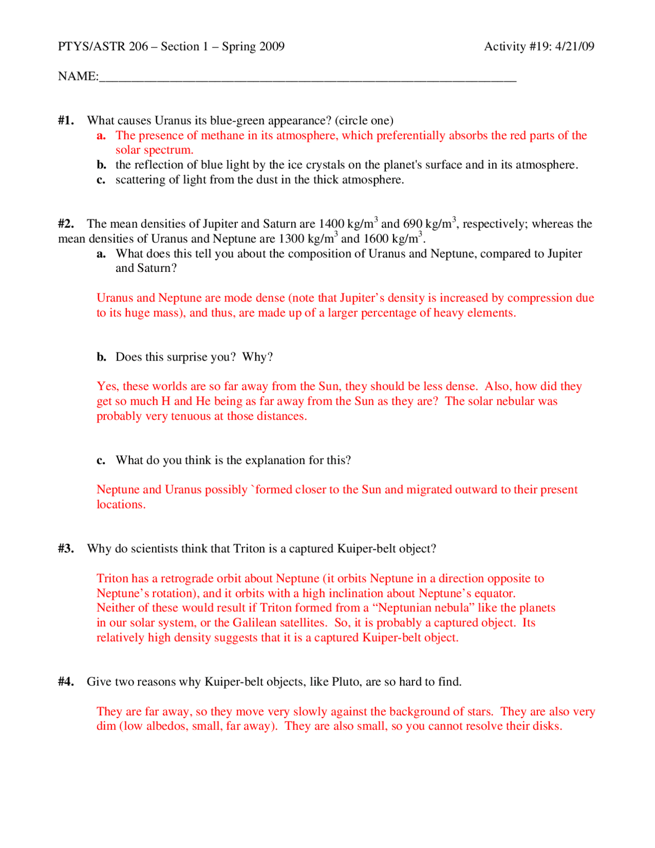 Resolution For Assignment 19 Our Golden Age Of Planetary Exploration