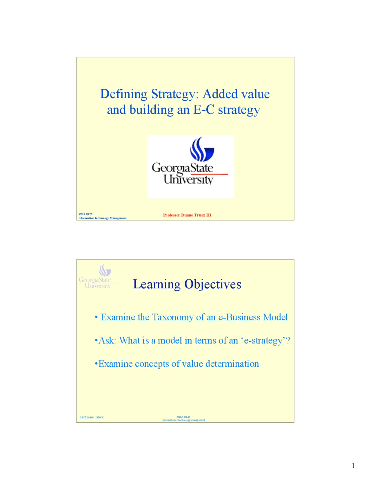 Defining Strategy: Added Values and Business an E-C Strategy | MBA 8125 ...