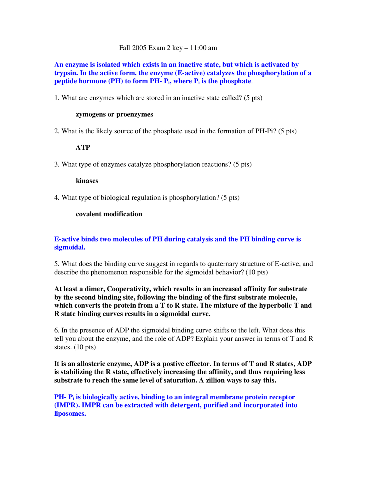 14 Solved Questions On Proteins And Metabolism Examination 2 Bioc