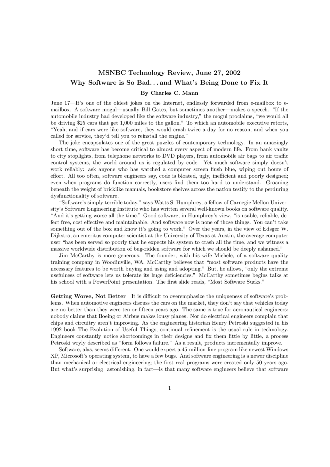 The Challenges of Software Quality: Bloated Code, Complexity, and the Need for Improvement ...