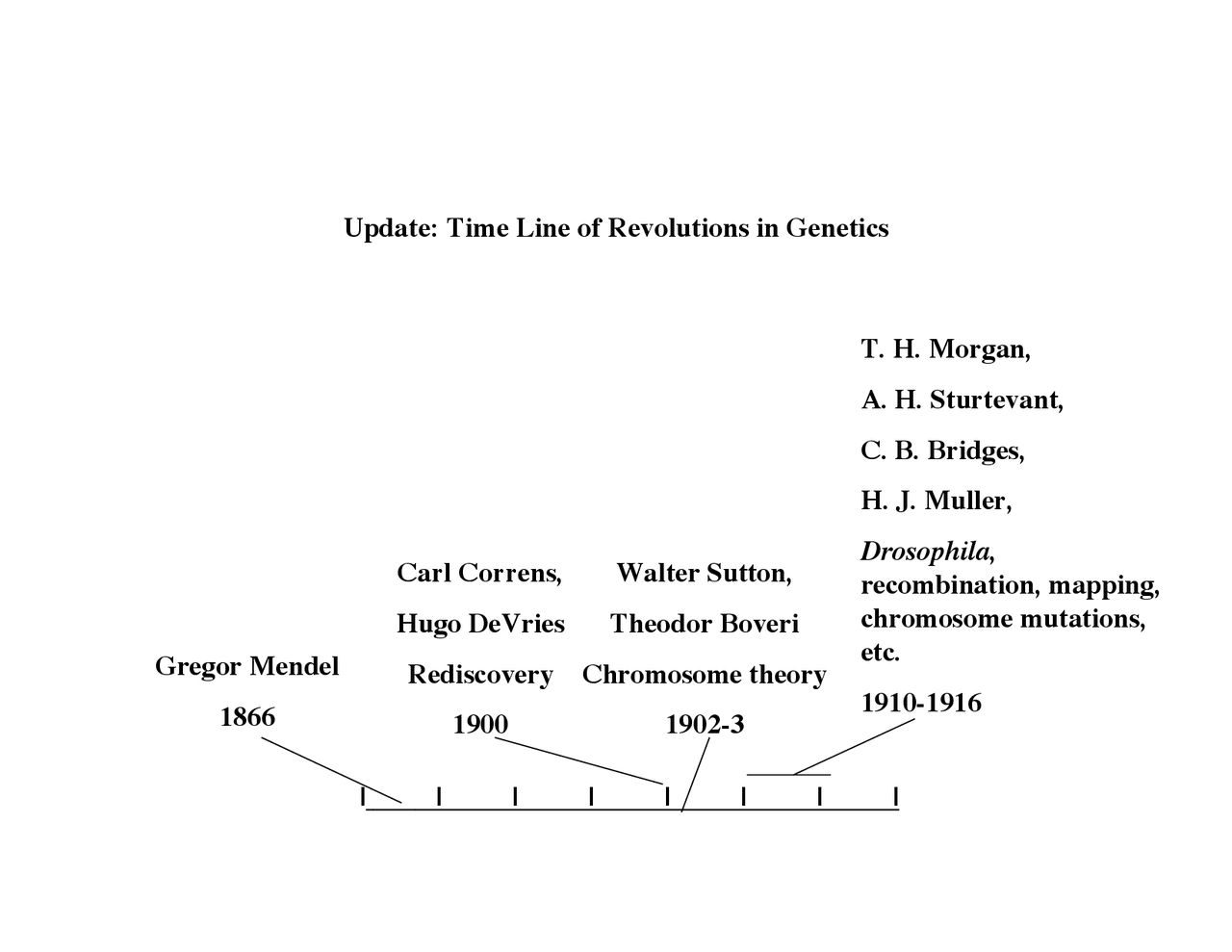 Notes On Timeline Of Revolutions In Genetics Ecol 320 Docsity