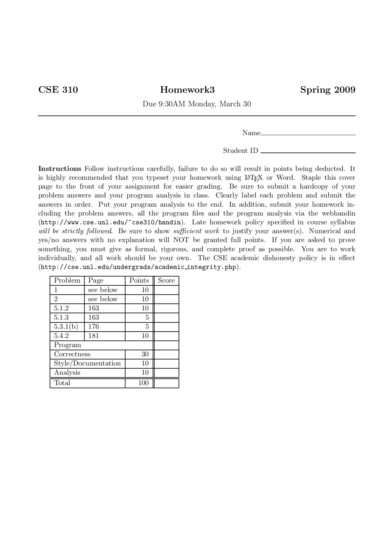 Homework 3 Practice Problems On Data Structures And Algorithms Csce 8856