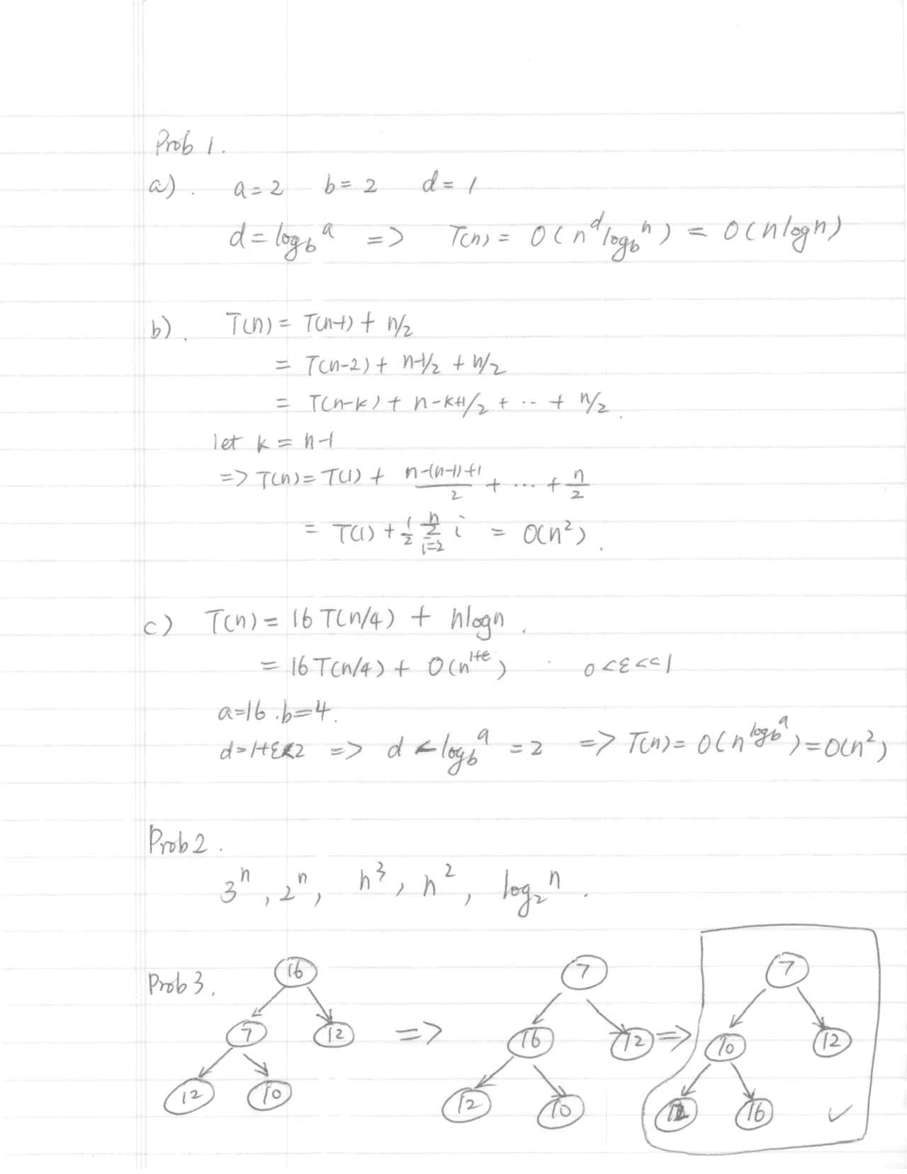 Final Exam Questions Analysis Of Algorithms Cs 325 Docsity