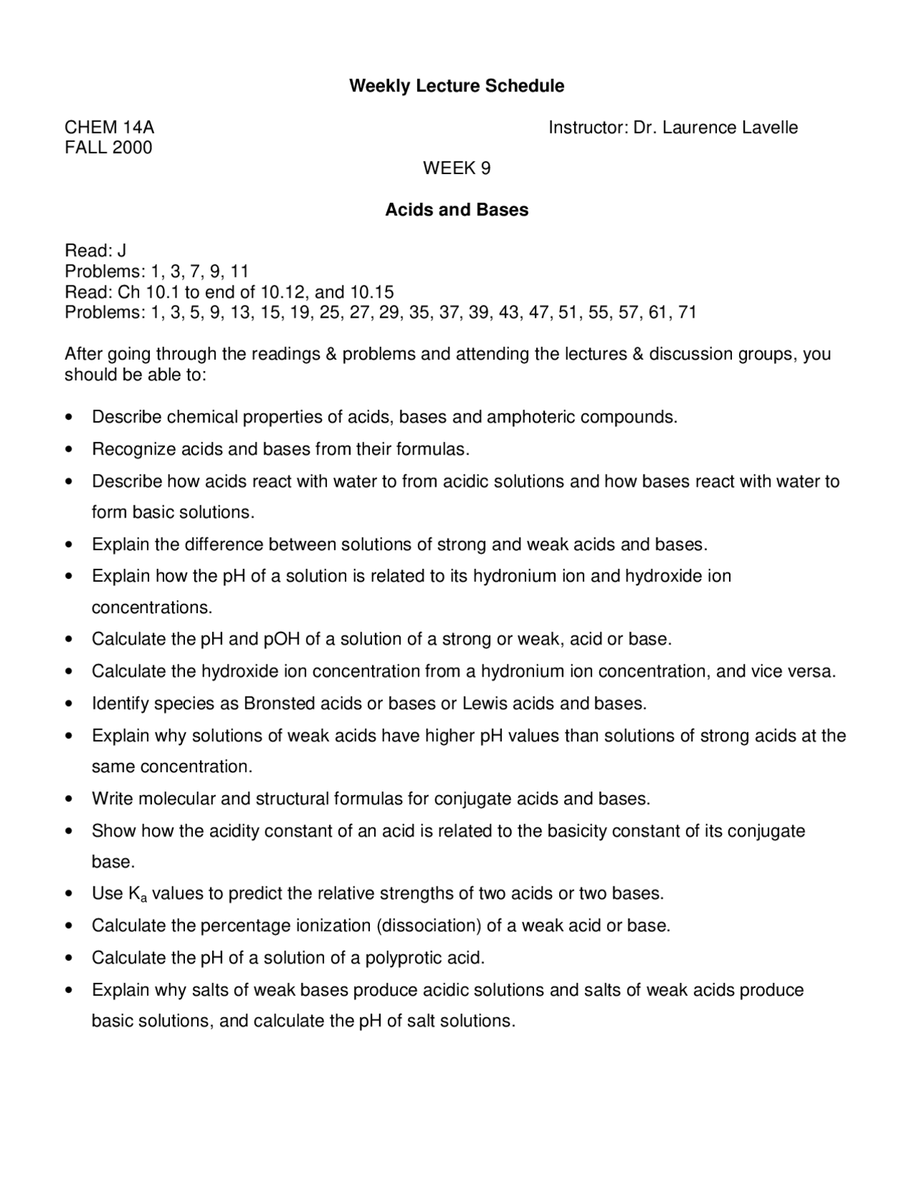 Acid And Bases Atomic And Molecular Structure And Equilibria Chem