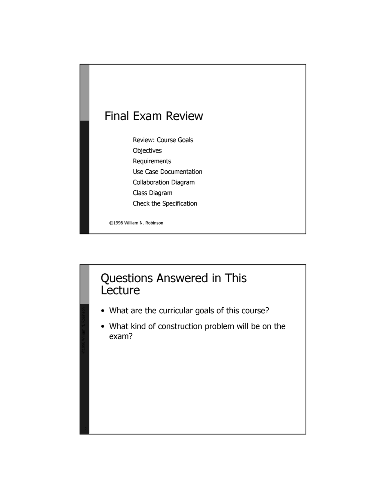 System Analysis Final Exam Review Cis 3300 Docsity
