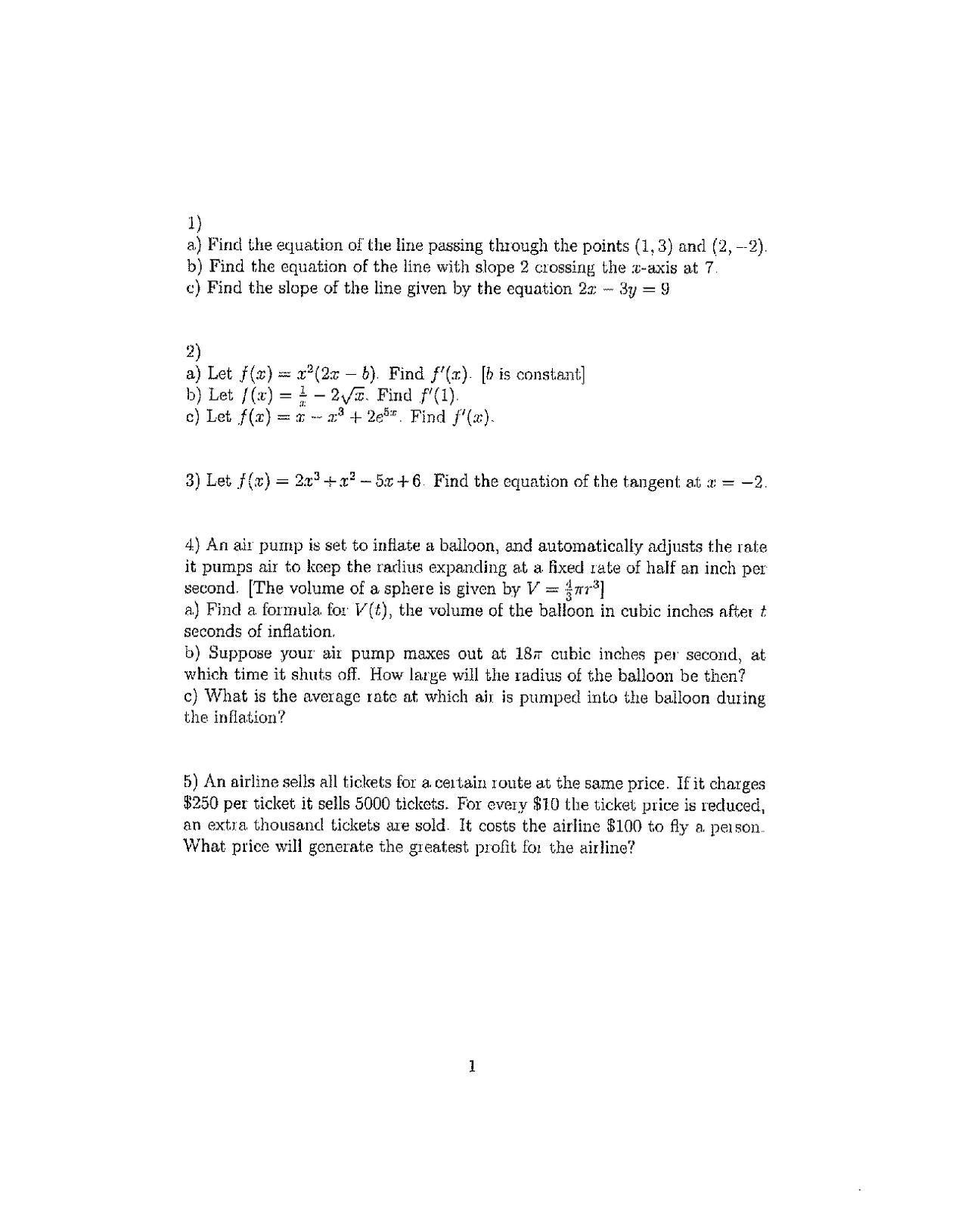 Practice Final Exam - Calculus for Social Science | MATH 34A | Exams ...