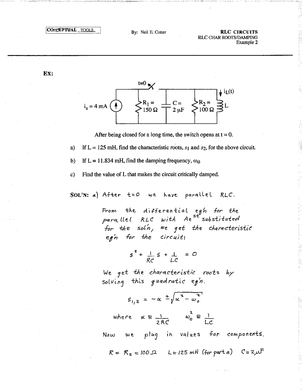 Solved Problems For Fundamentals Of Electric Circuits Ece 2260 Docsity