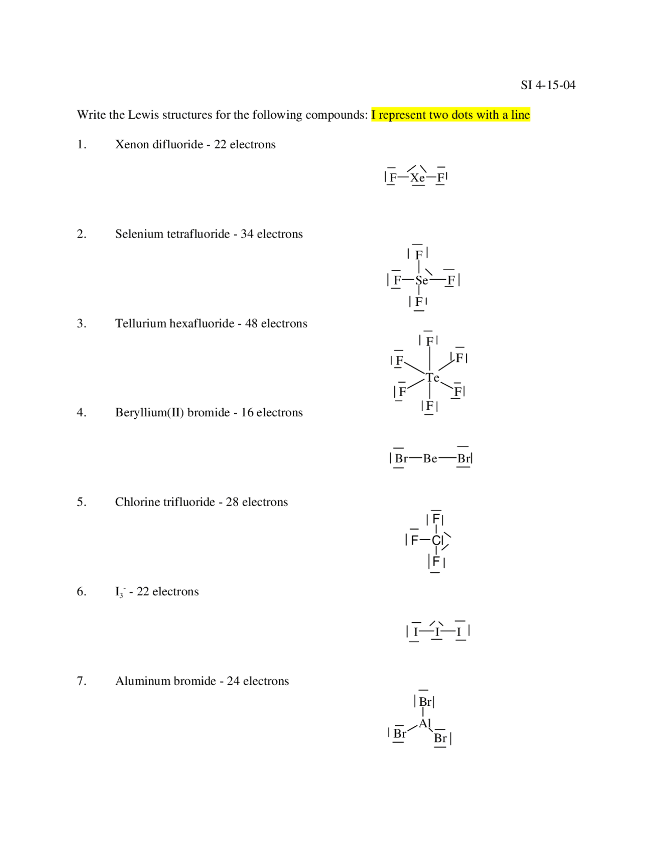 Lewis Structures of Organic Molecules - Lecture Notes | CHE 1101 - Docsity