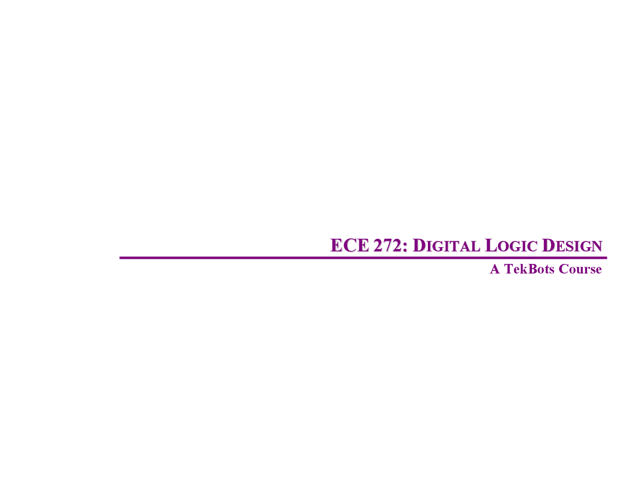 Basic Combinational Logic Digital Logic Design Laboratory Ece 272 Docsity