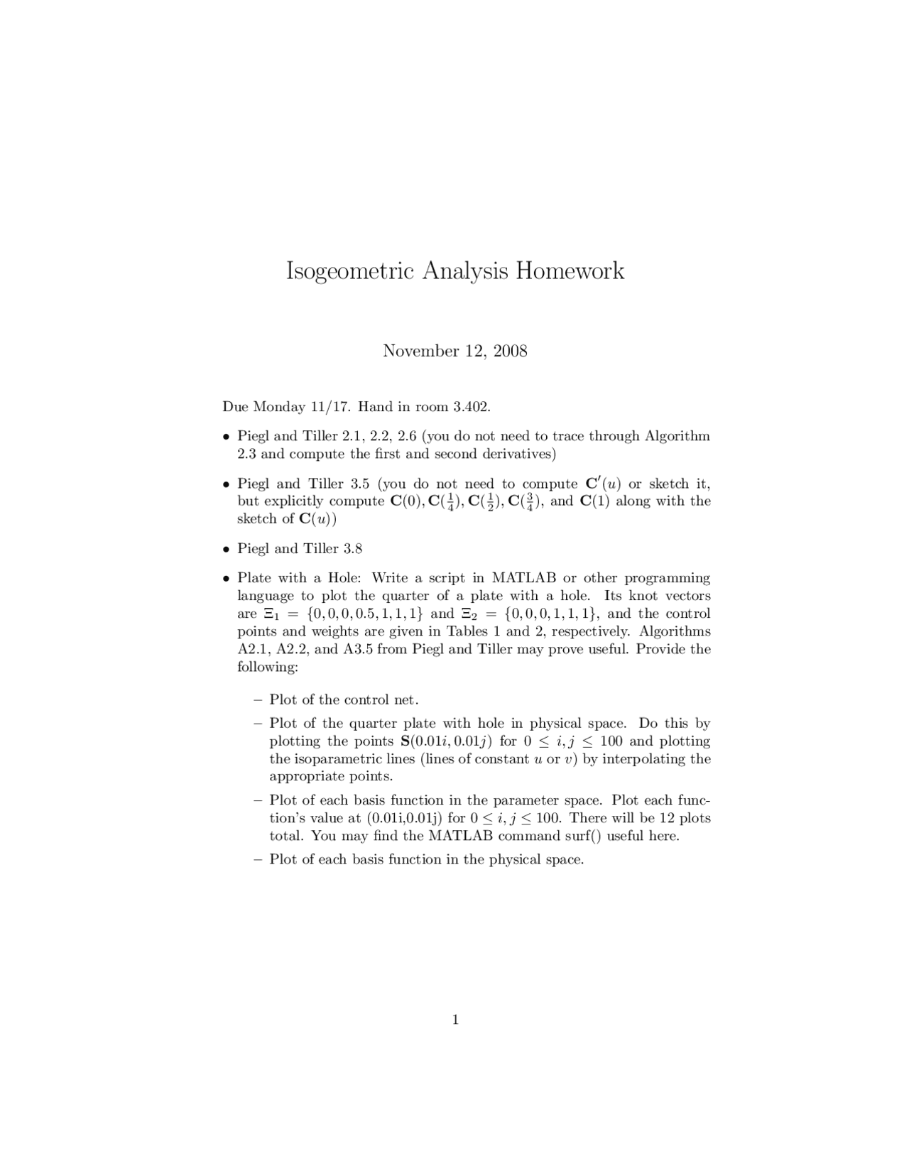 Isogeometric Analysis In Computational Flows And Transport Homework
