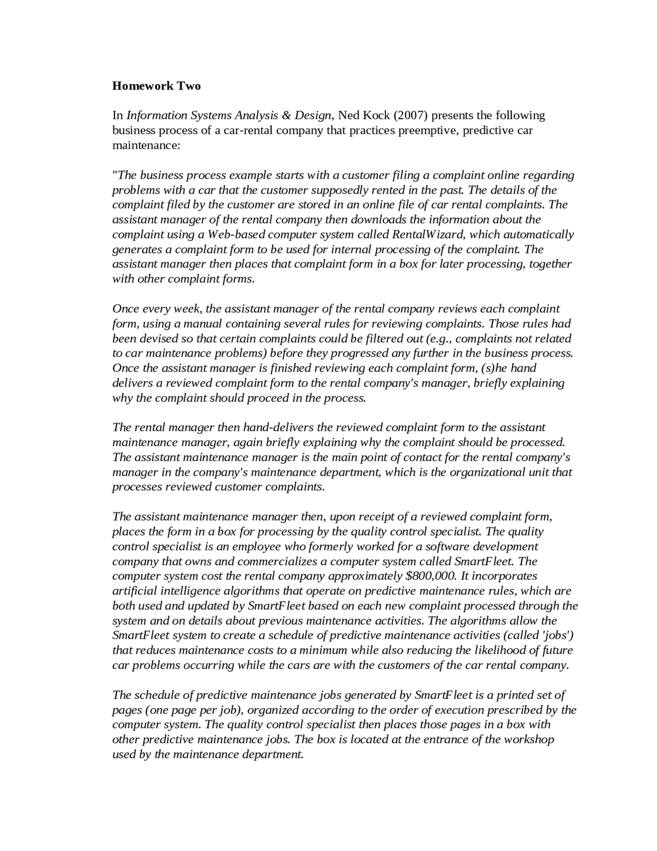 Practice Homework Two Software Engineering I Cs 361 Docsity