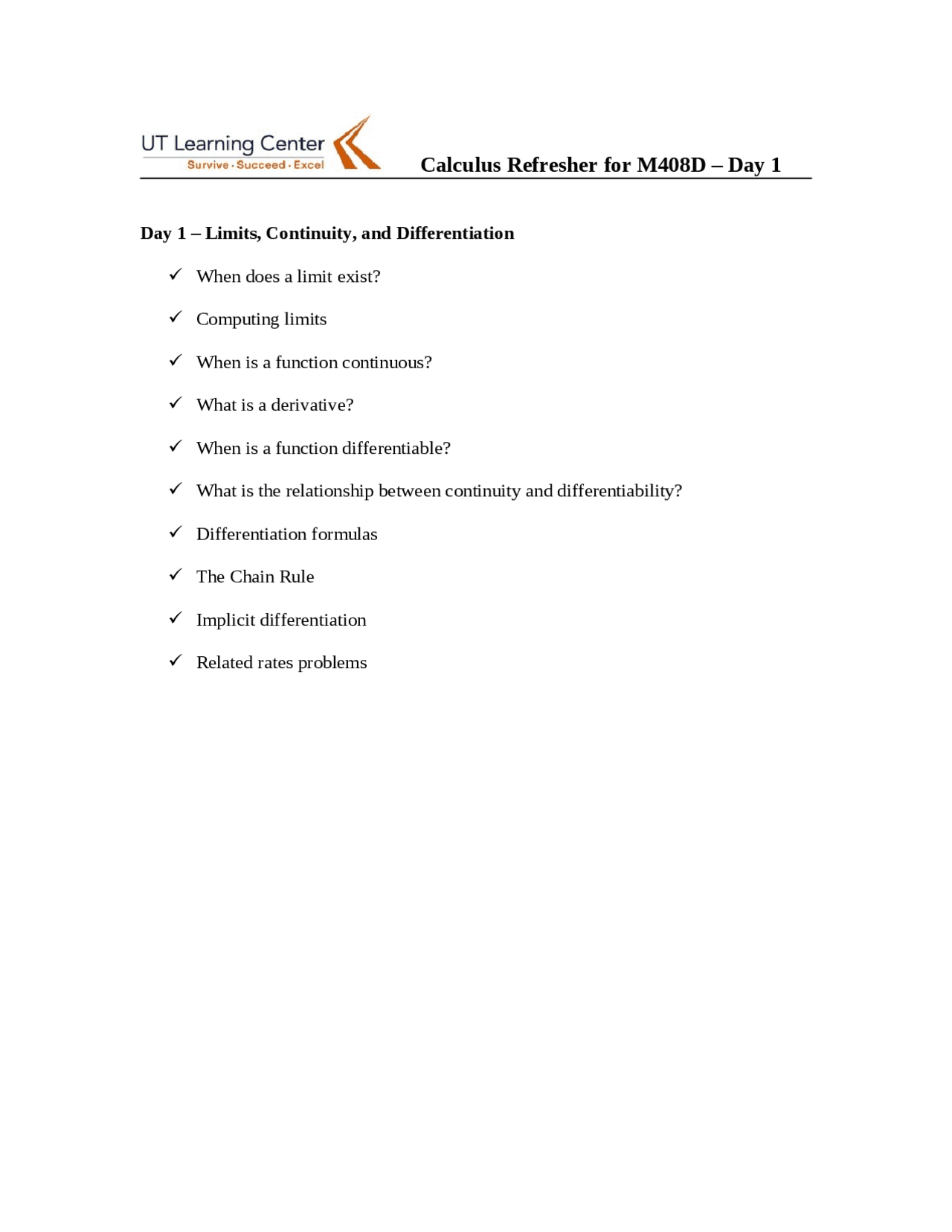 Limits Continuity And Differentiation In Calculus Assignment 1 M