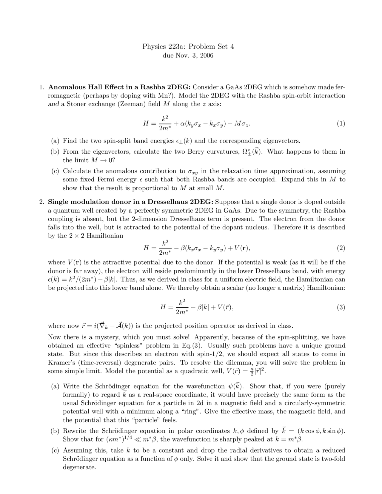 Signal Transduction Problem Set Four Mcdb 223 Docsity