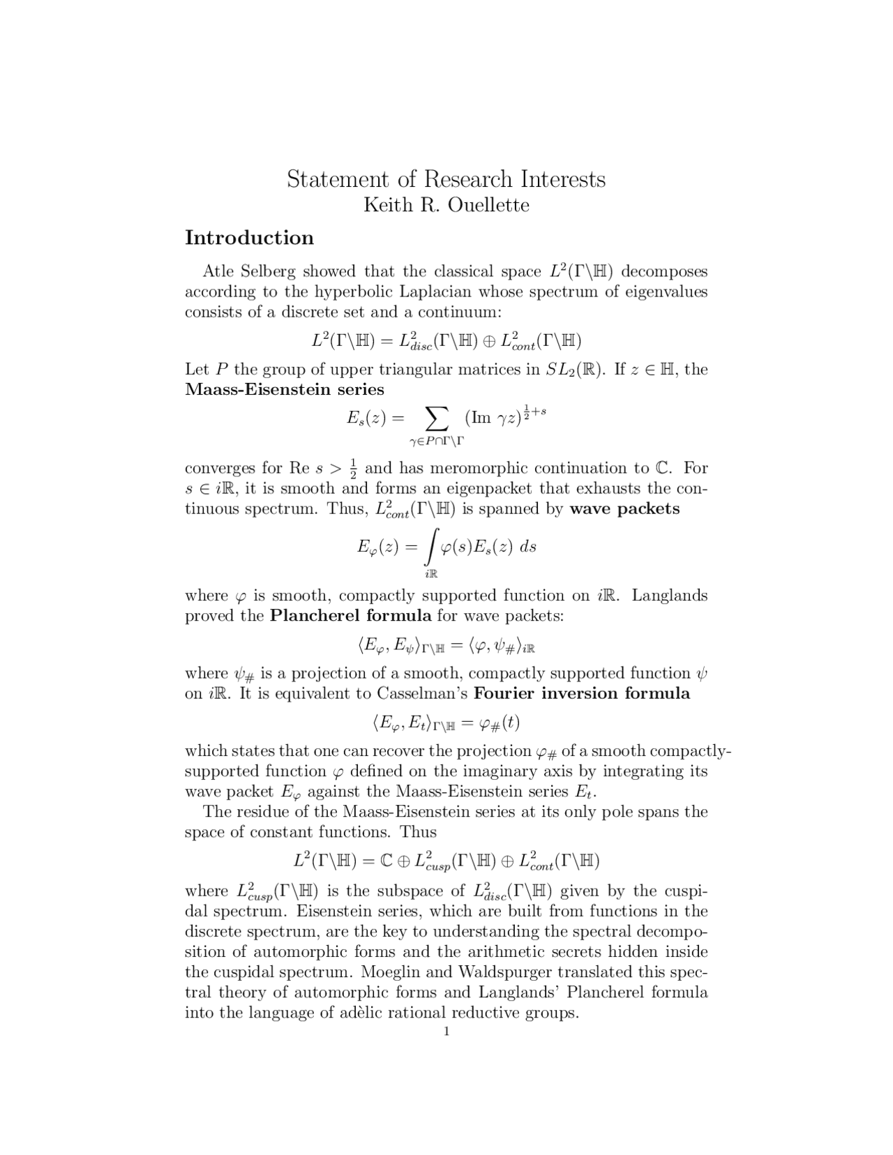 Statement Of Research Interests Cryptography Math 0209a Docsity