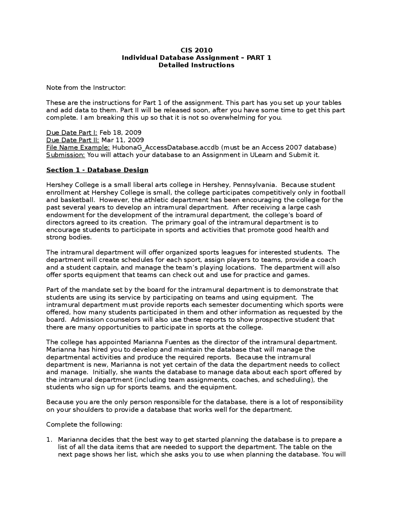 Assignment Introduction To Computer Based Information Systems Cis 2010 Docsity