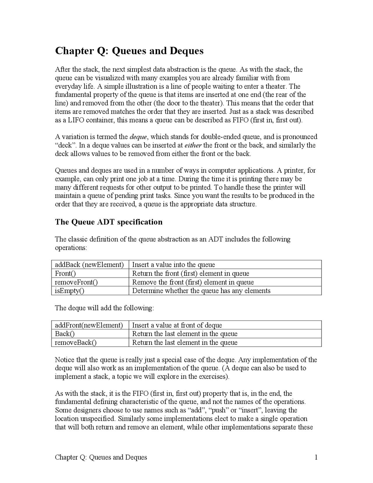 Queues and Deques - Data Structures - Notes | CS 261 - Docsity