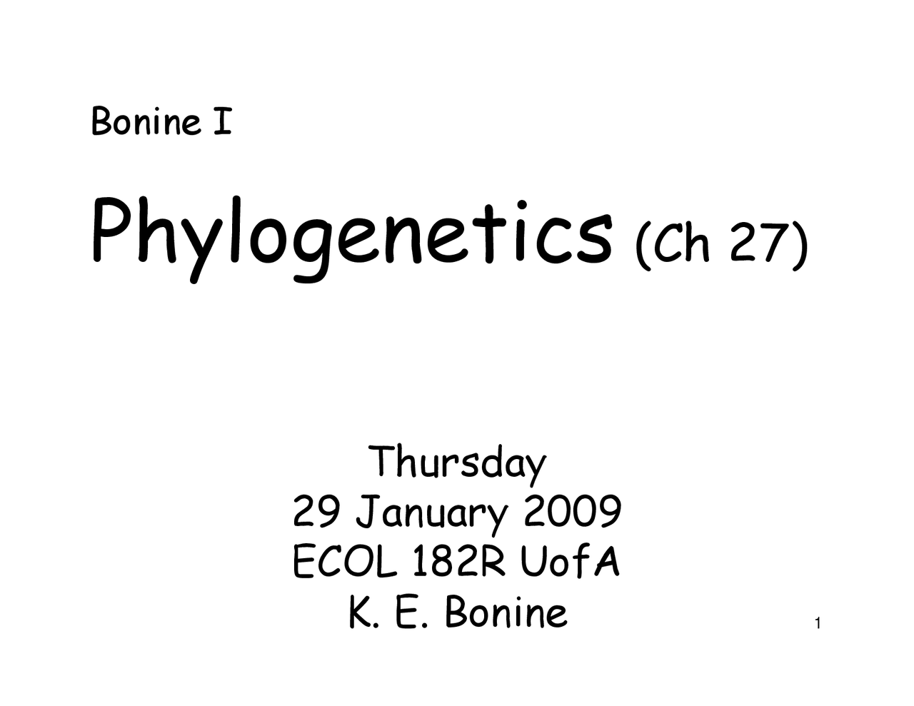 Linnaean Taxonomy And Phylogenetic Lecture Slides Ecol 182r Docsity