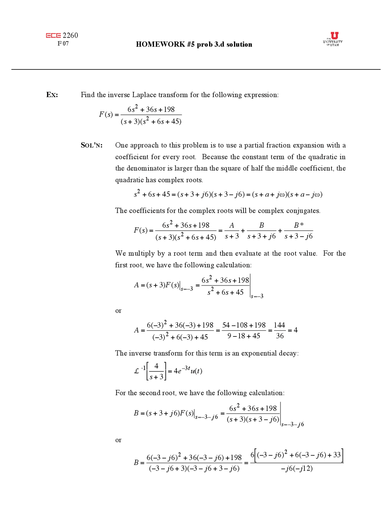 Homework 5 Solutions - Fundamentals of Electric Circuits | ECE 2260 - Docsity