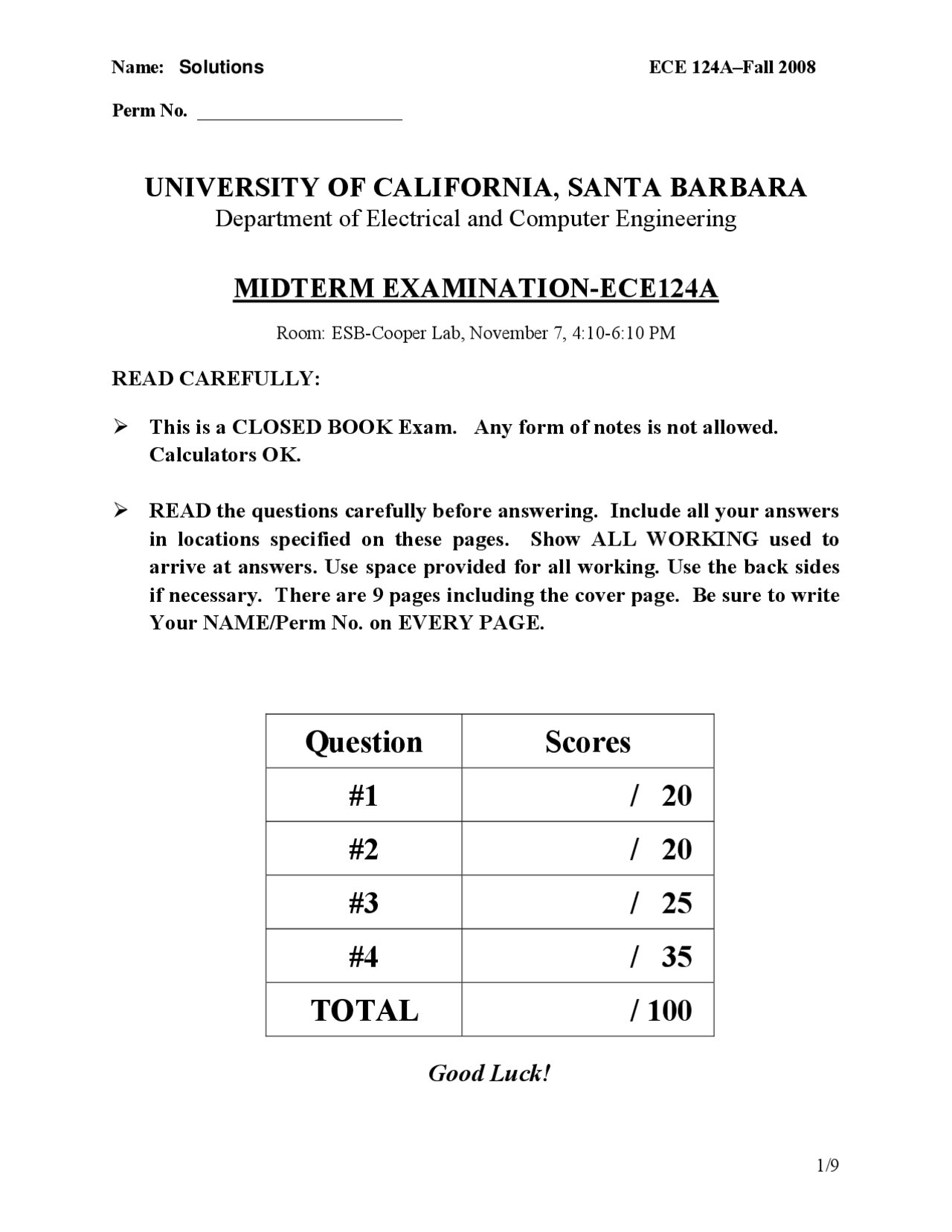 4 Solved Problems on Transistor - Midterm Exam | THTR 124 | Exams ...