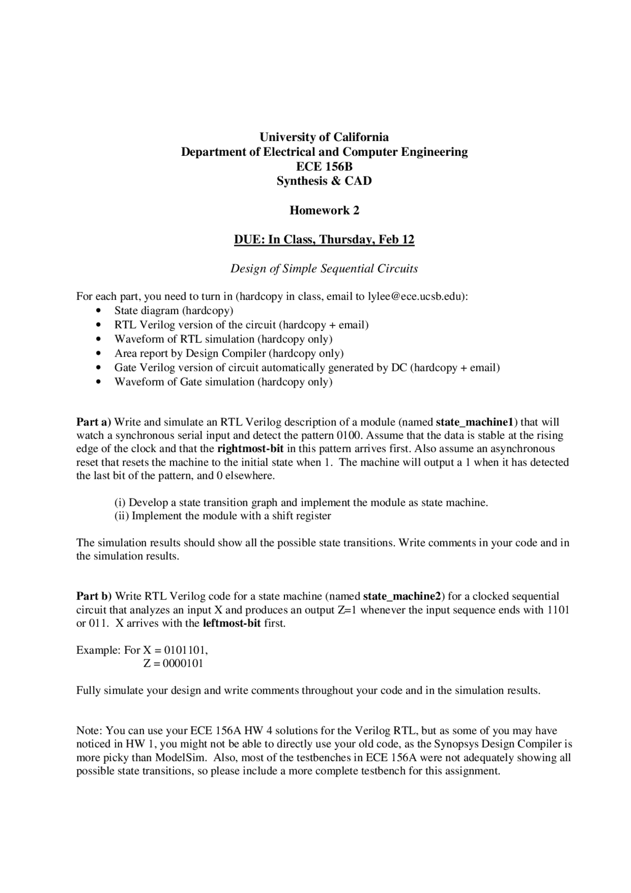 Homework 2 Synthesis And Cad Academic Writing Writ 2 Docsity