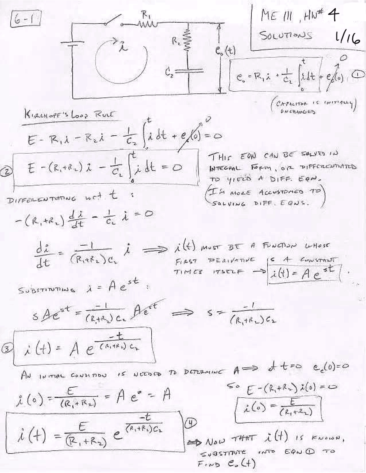 System Dynamics Assignment 4 Solutions Me 111 Docsity