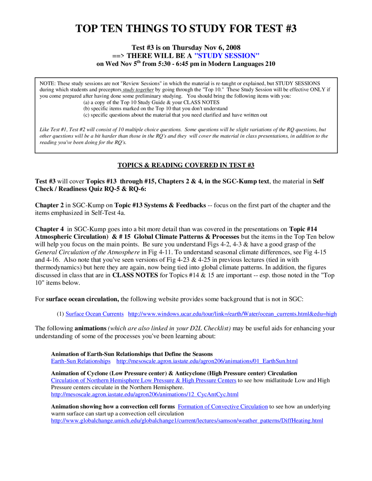 Test 3 With Solution On The Earth And Environments Nats 101 Docsity