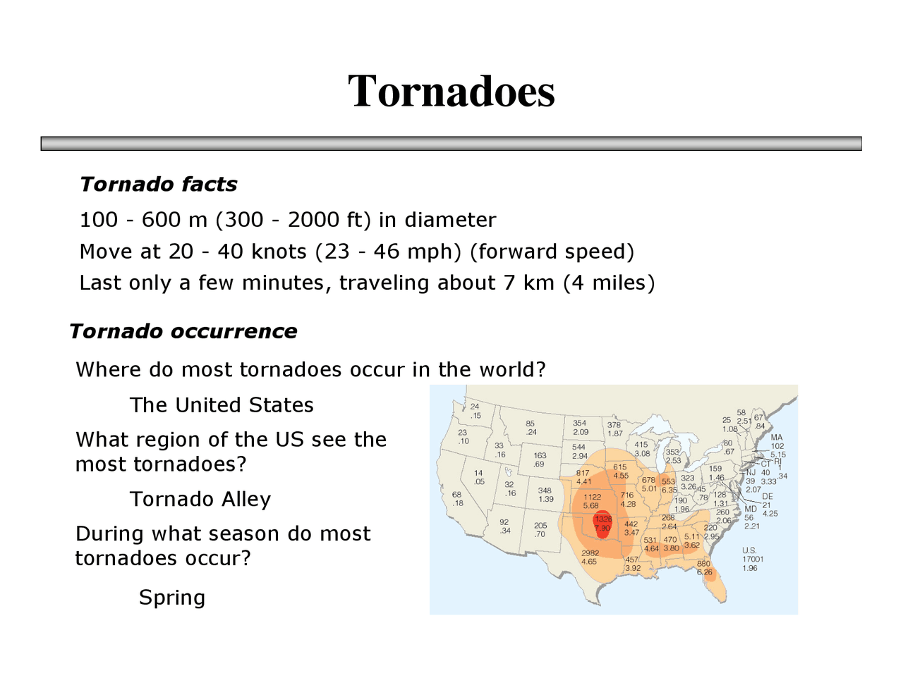 Tornadoes The Earth And Its Environments Quiz Nats 101 Docsity