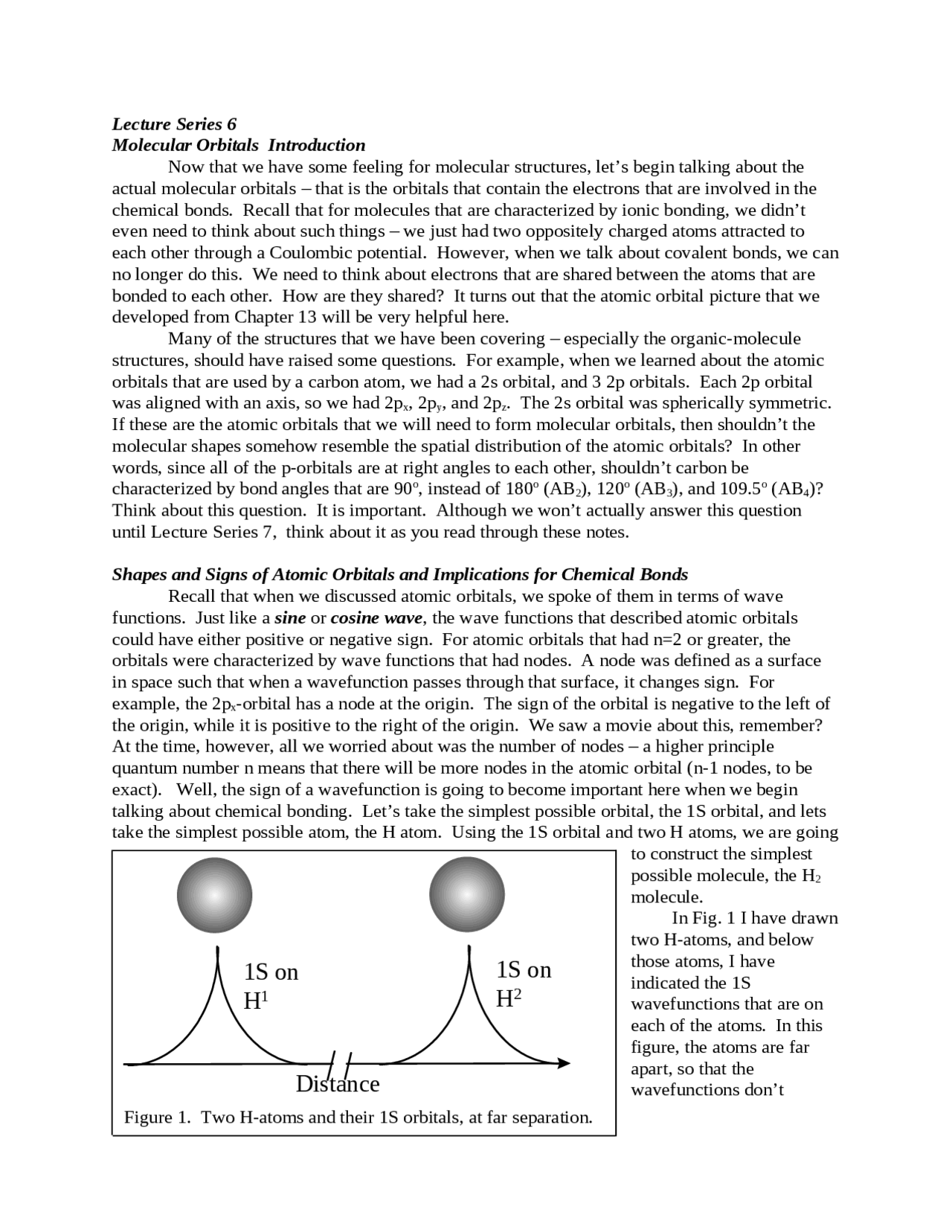 Molecular Orbitals Chemical Structure Lecture Series Chem 20a