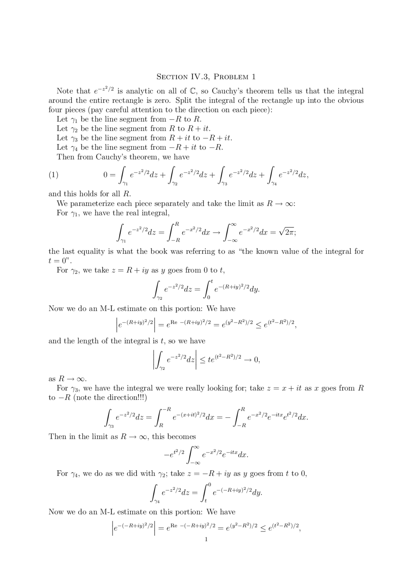 Solved Assignment 7 Complex Analysis For Applications Math 132 Docsity