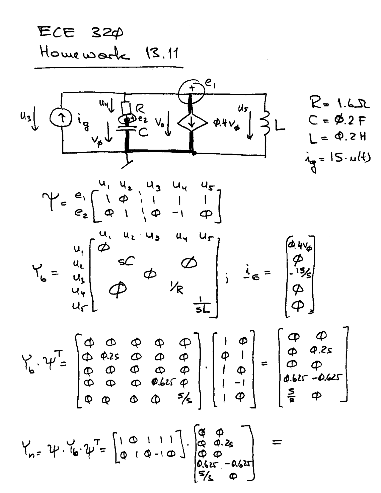 Homework 13 Solution Circuit Theory Ece 320a Docsity
