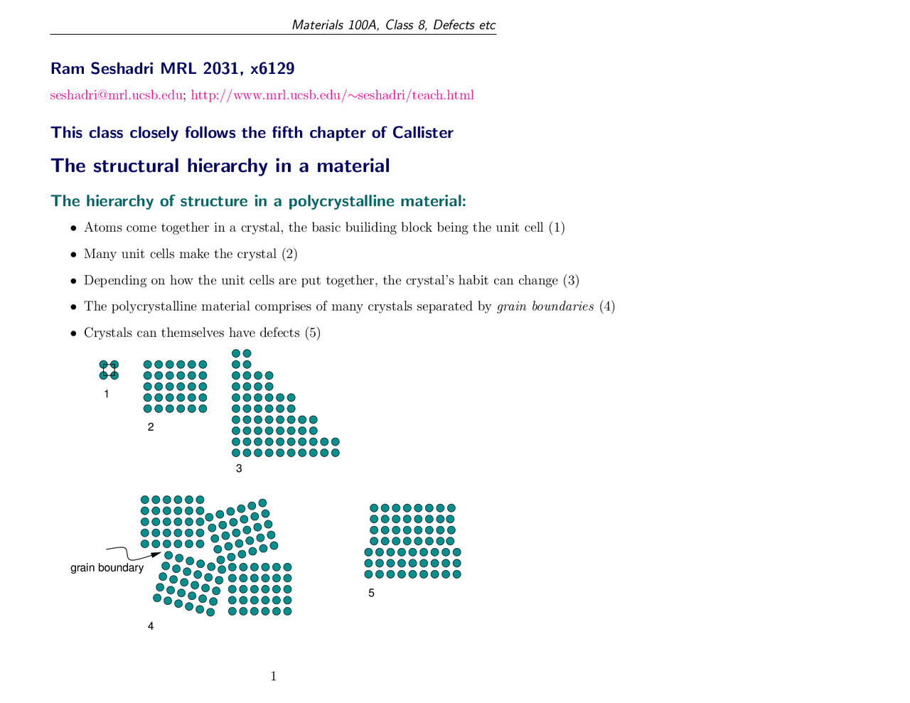 The Structural Hierarchy in a Material - Earth Science | GEOL 100 - Docsity