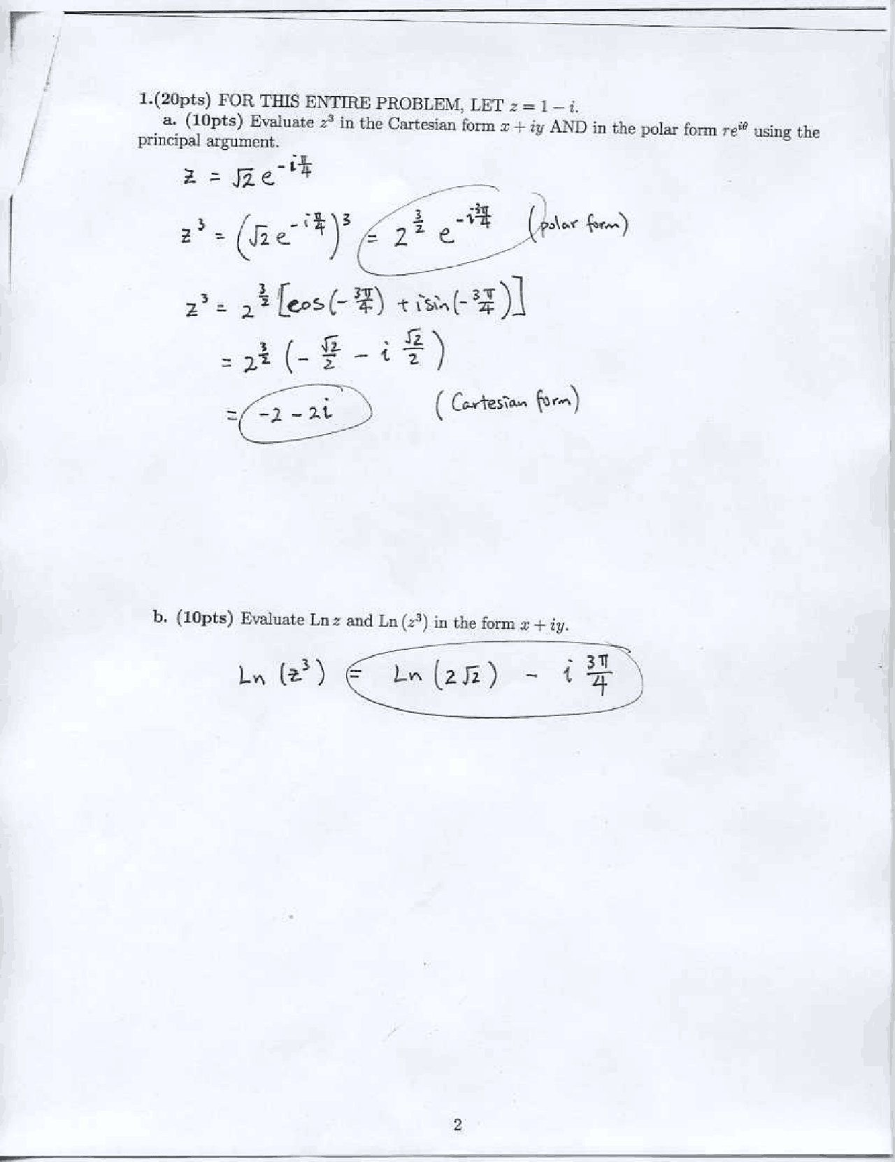 Questions with Solutions for Mathematical Analysis for Engineers | MATH ...