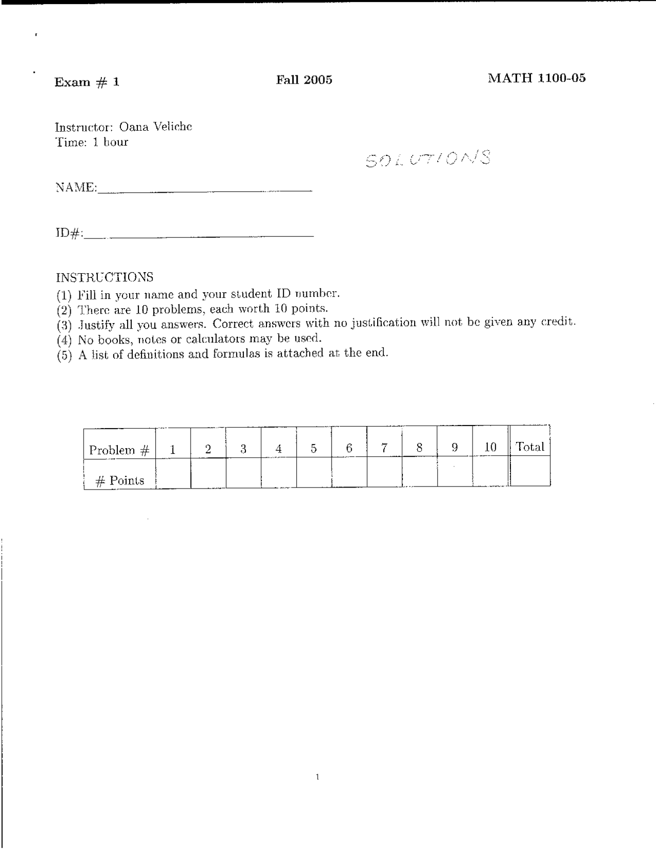 10 Solved Problems On Quantum Analysis Examination 1 Math 1100