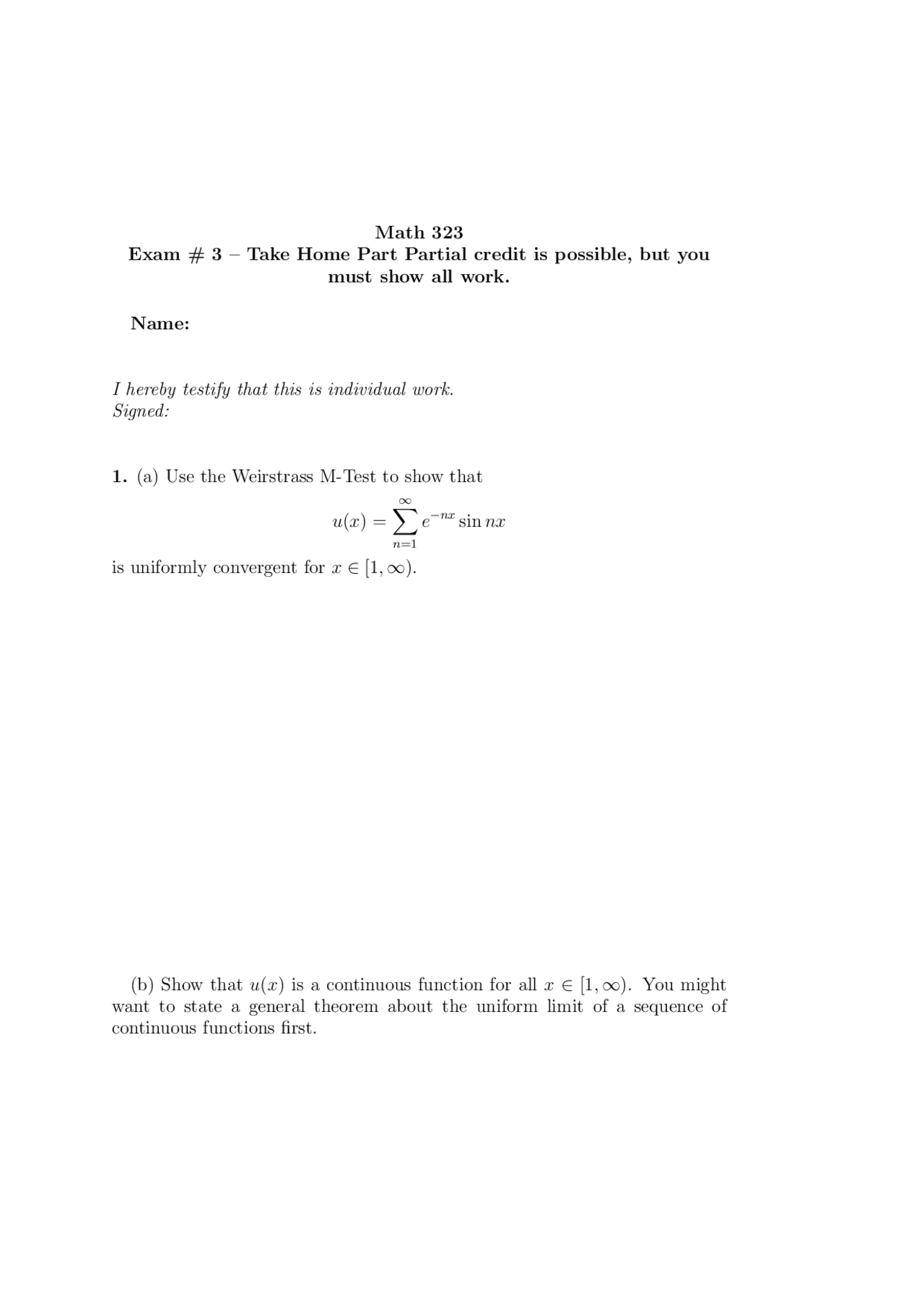 Formal Mathematical Reasoning And Writing Questions Of Exam 3 Math