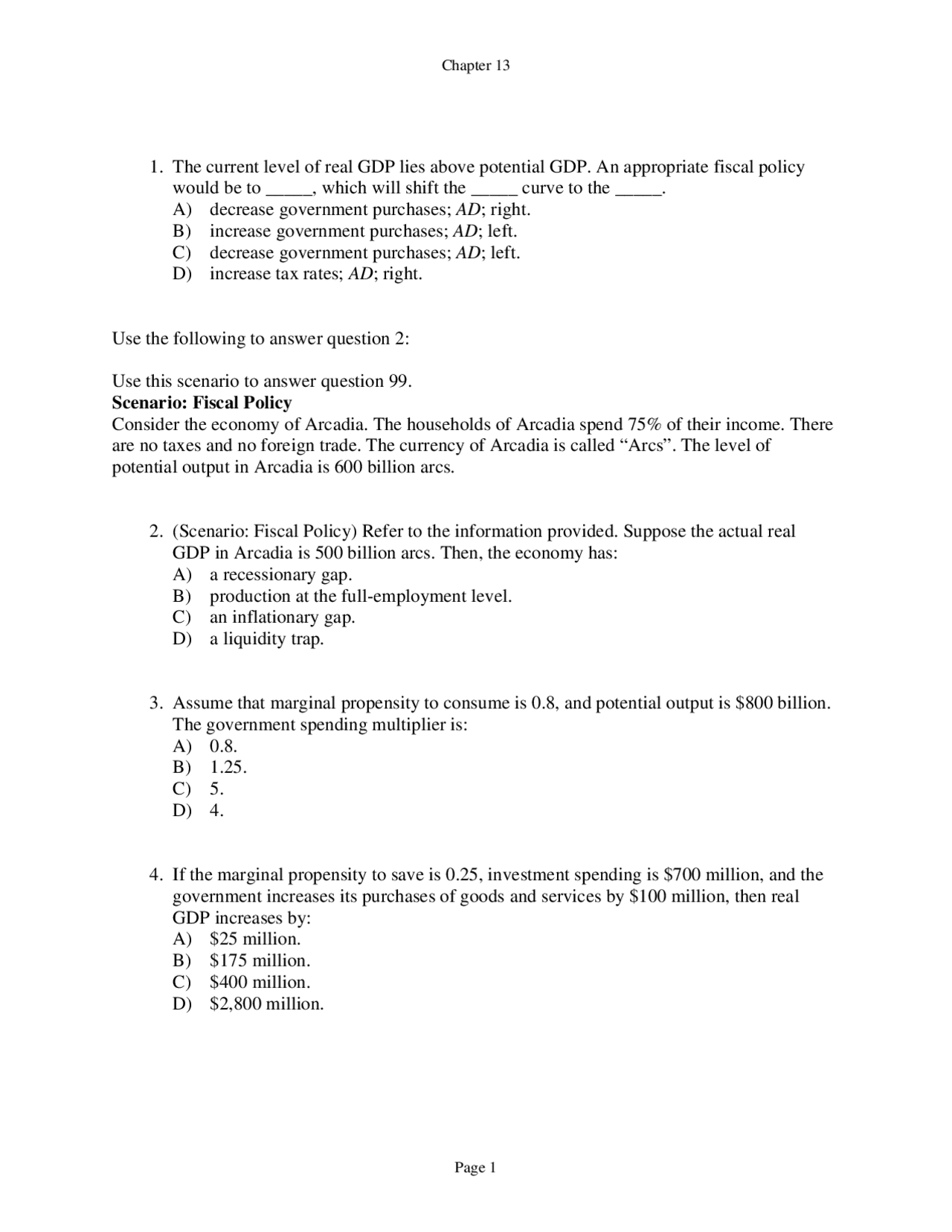 Review Sheet For Fundamentals Of Macroeconomics Econs 102 Docsity