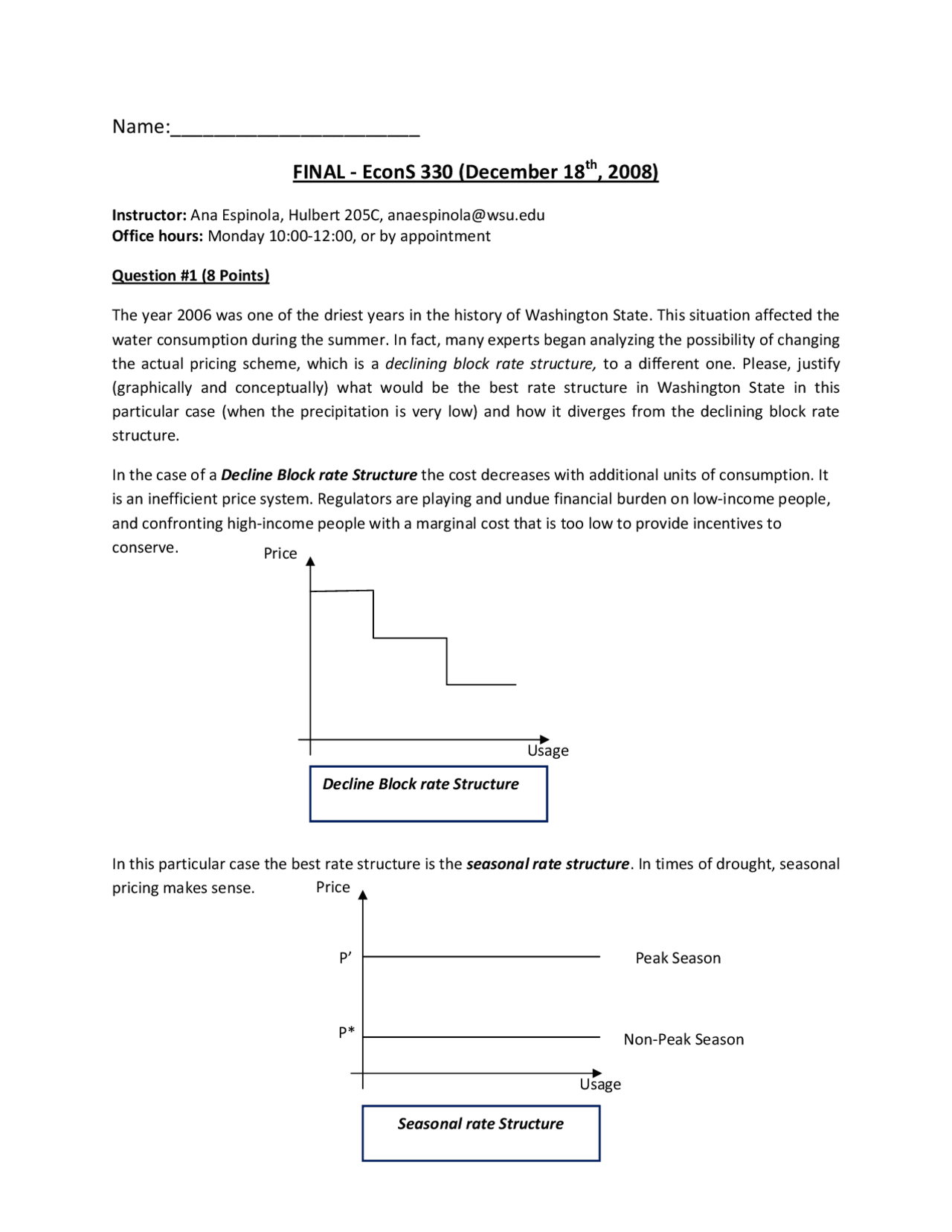 Questions For Final 2008 Natural Resource Economics Econs 330 Docsity